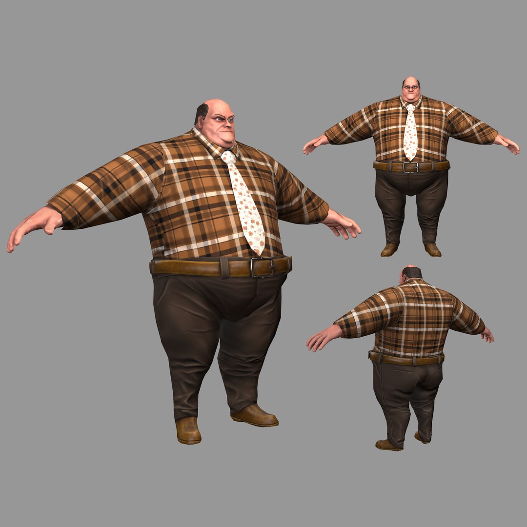 3D fat man model - TurboSquid 1310322