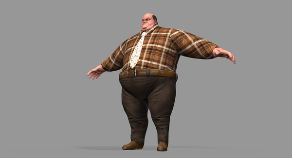 3D fat man model - TurboSquid 1310322
