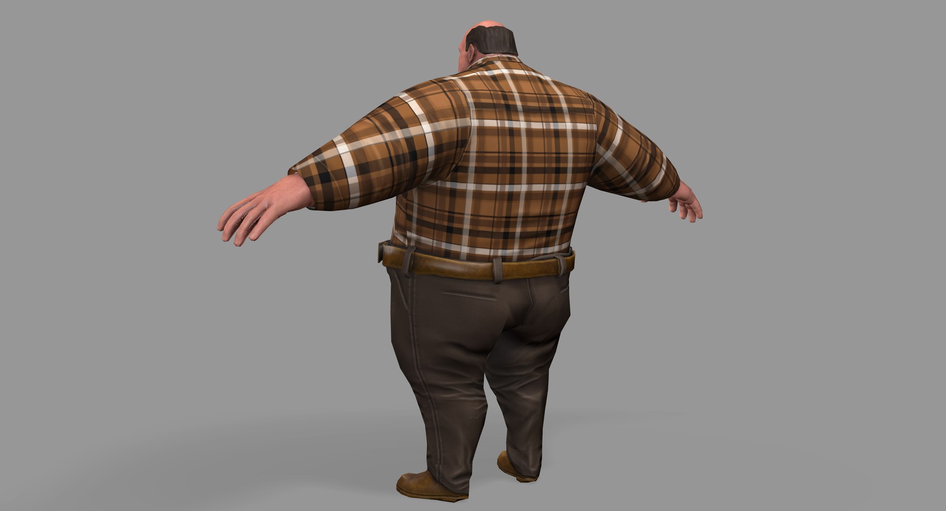 3D Fat Man Model - TurboSquid 1310322