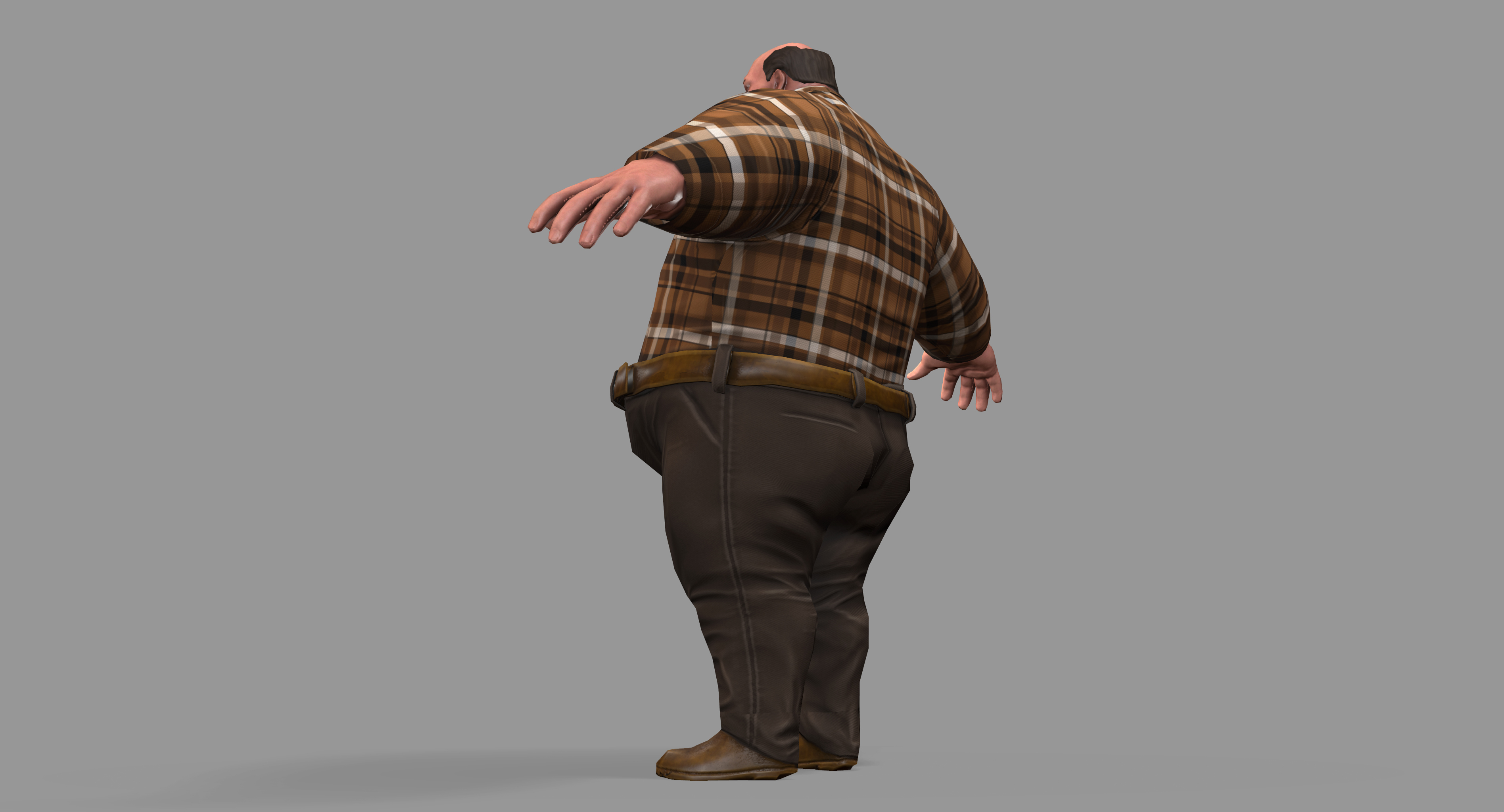 3D fat man model - TurboSquid 1310322