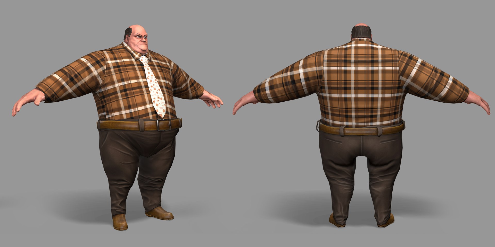 3D fat man model - TurboSquid 1310322