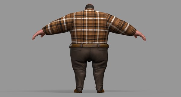 3D fat man model - TurboSquid 1310322