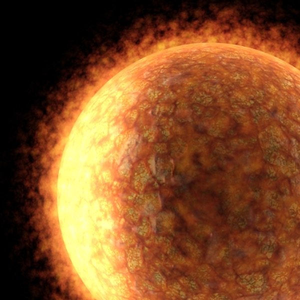 3d sun materials model