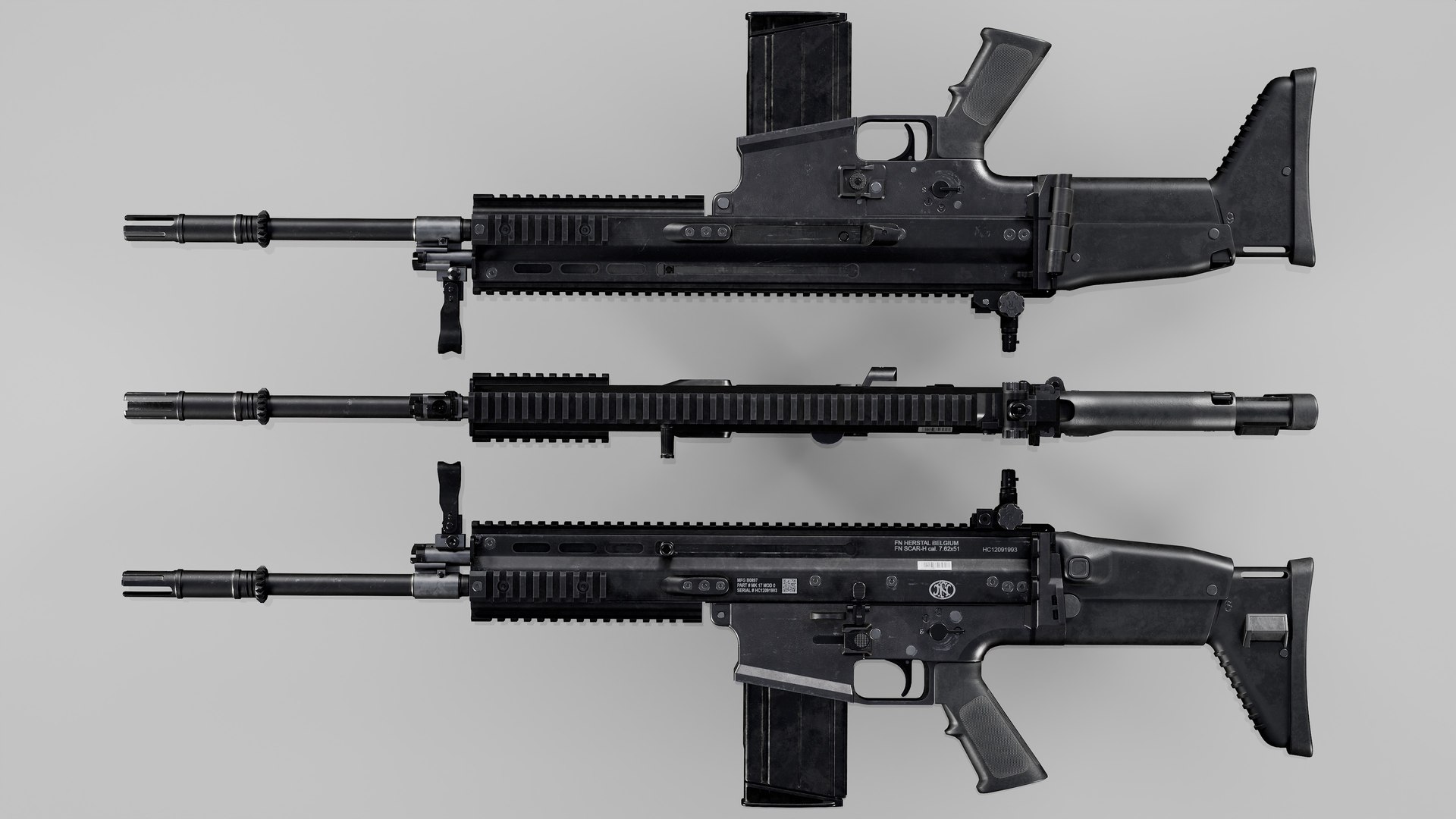 3D FN SCAR-H Body Kit - TurboSquid 2122464