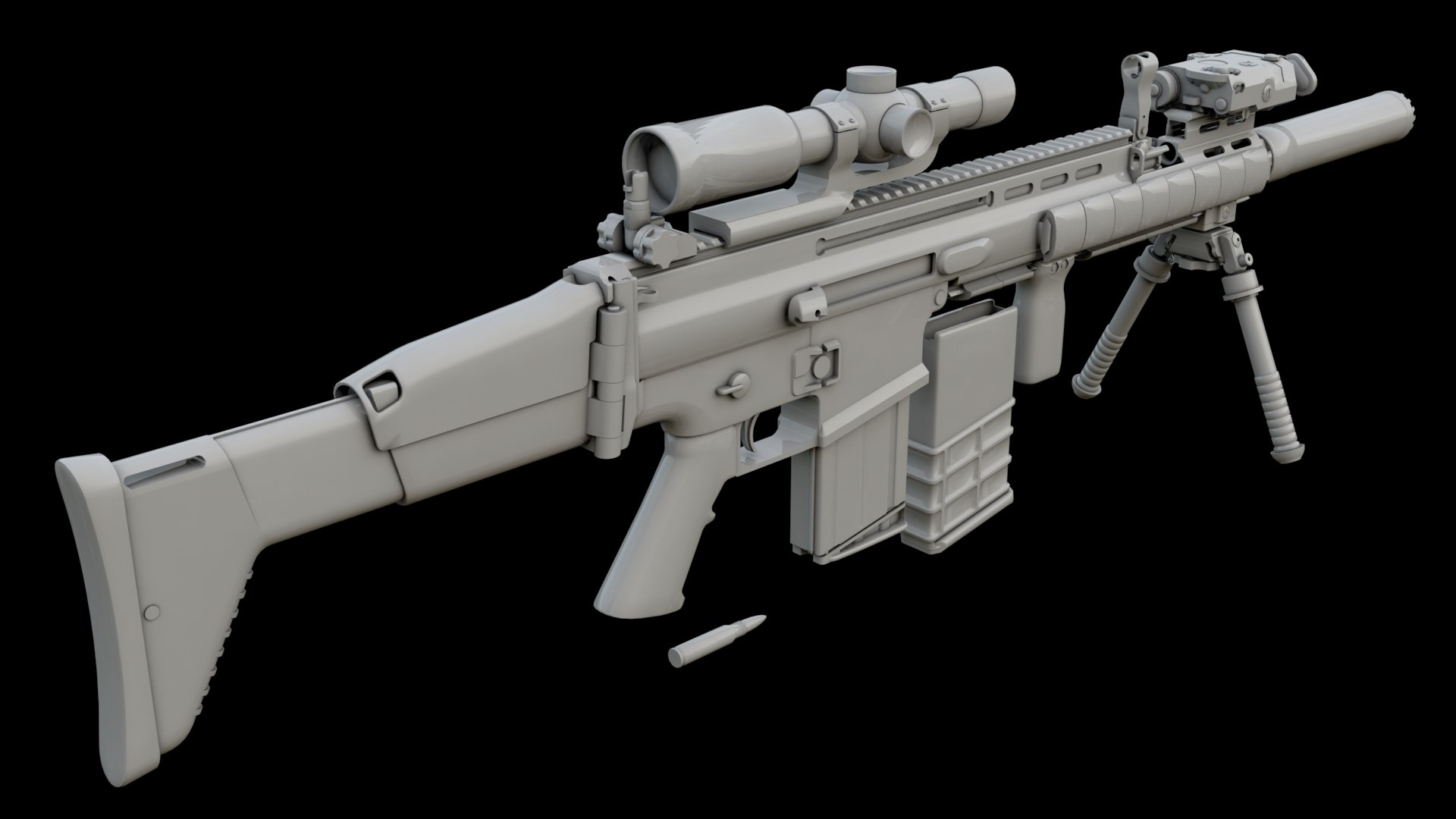 3D FN SCAR-H Body Kit - TurboSquid 2122464