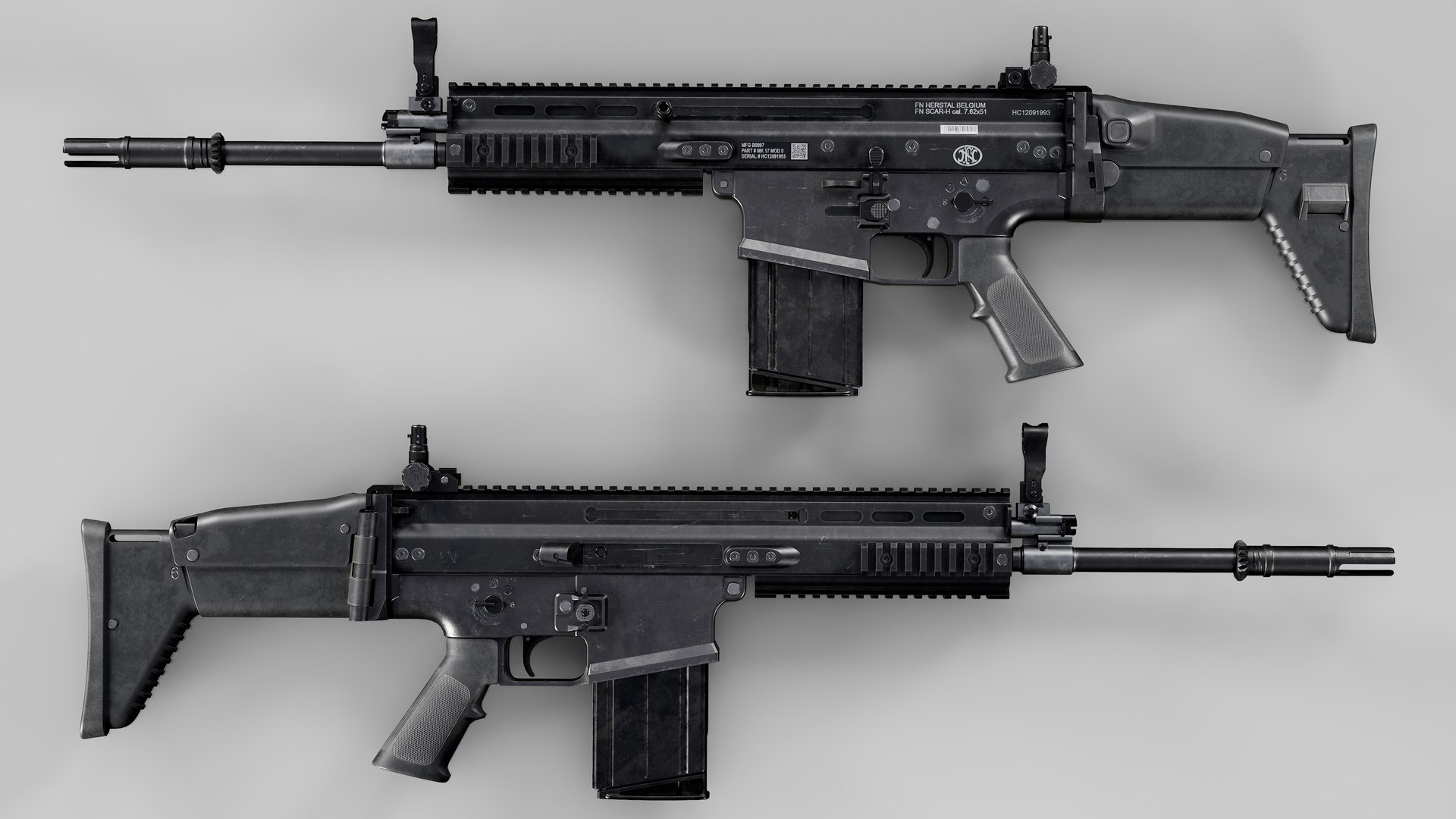 3D FN SCAR-H Body Kit - TurboSquid 2122464