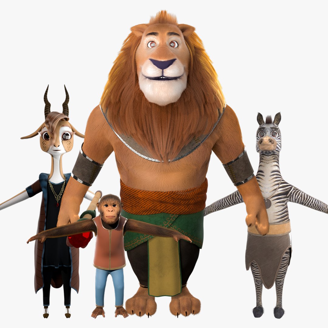 Cartoon Animals NoRig V2 Model - TurboSquid 2010101