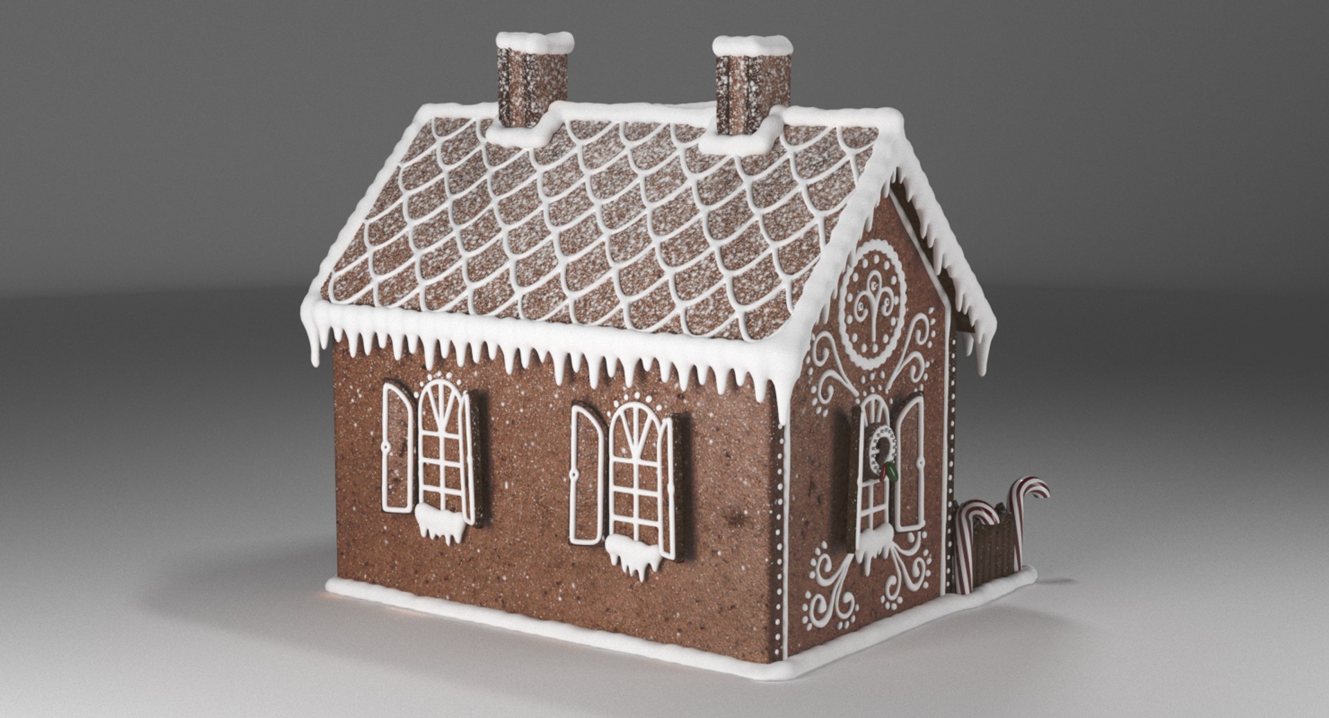 3D Gingerbread House Model - TurboSquid 1338597