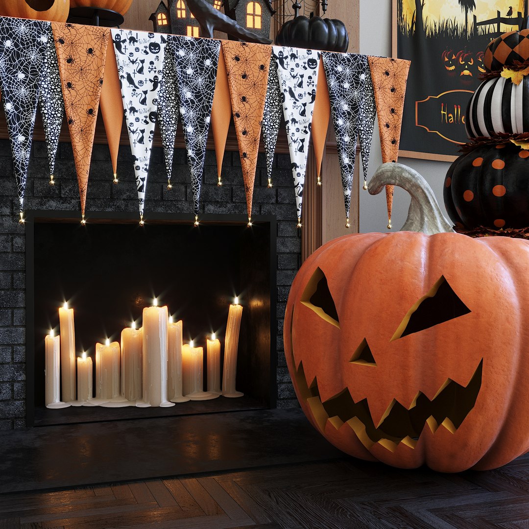 3D Model Decor Halloween Set - TurboSquid 1352454