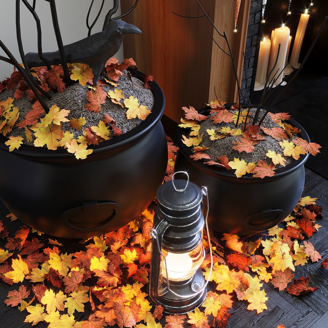 3D Model Decor Halloween Set - TurboSquid 1352454