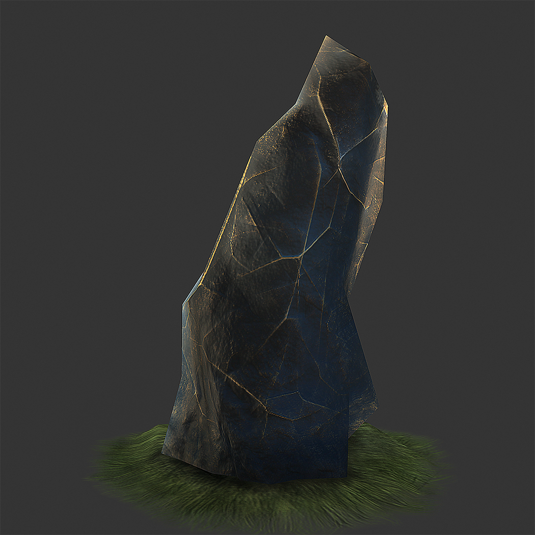 3D model low-poly stone stele - TurboSquid 1166436