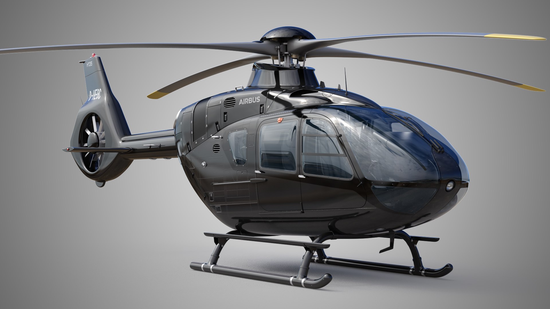 3D airbus helicopter h135 eurocopter ec135 model - TurboSquid 1350030