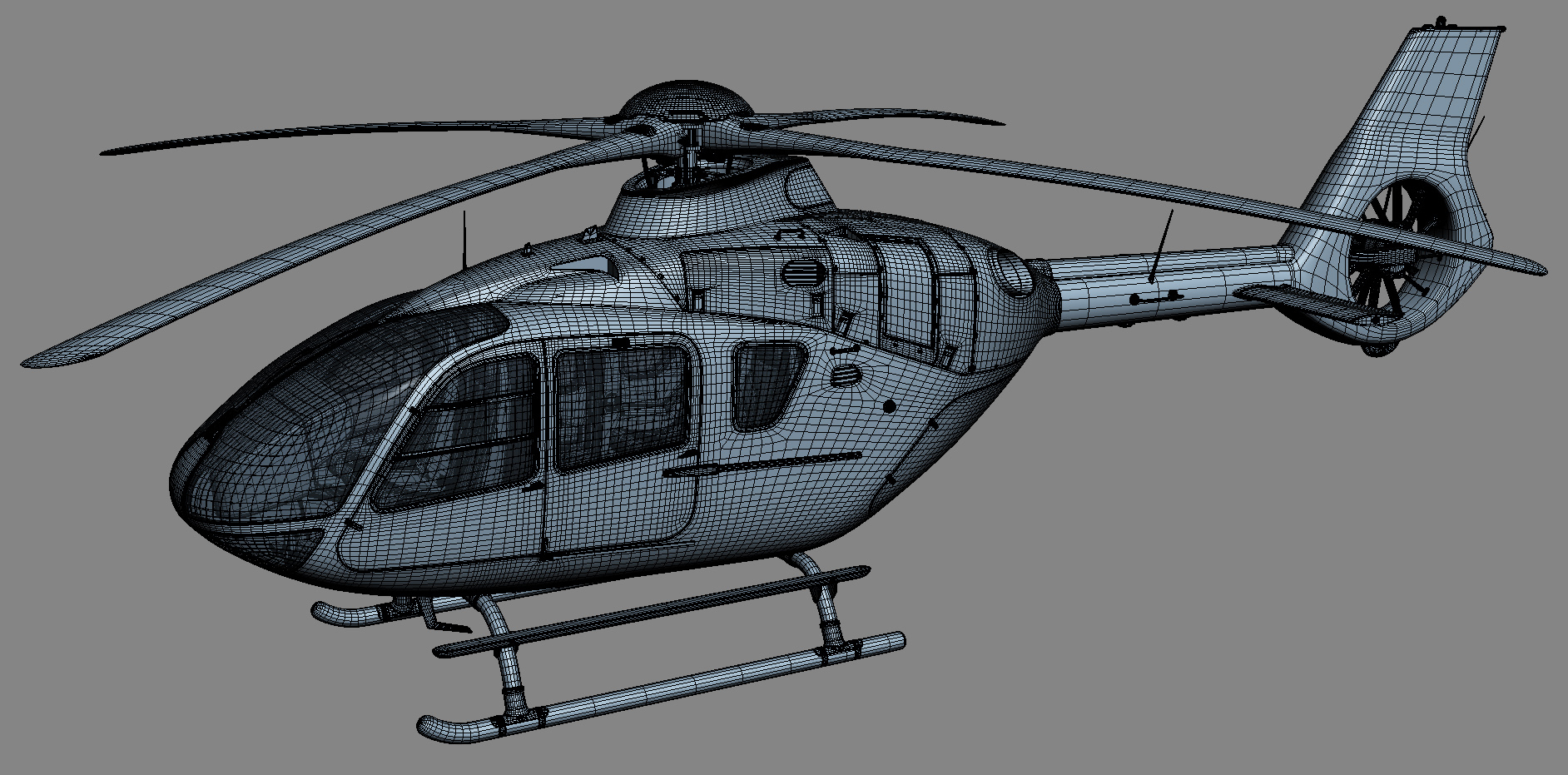 3D airbus helicopter h135 eurocopter ec135 model - TurboSquid 1350030