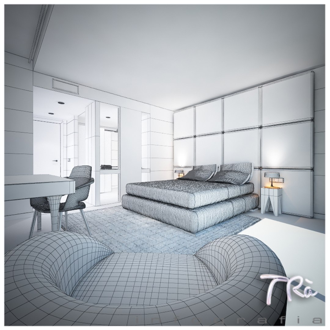 Hotel Bedroom Interior 3d Max