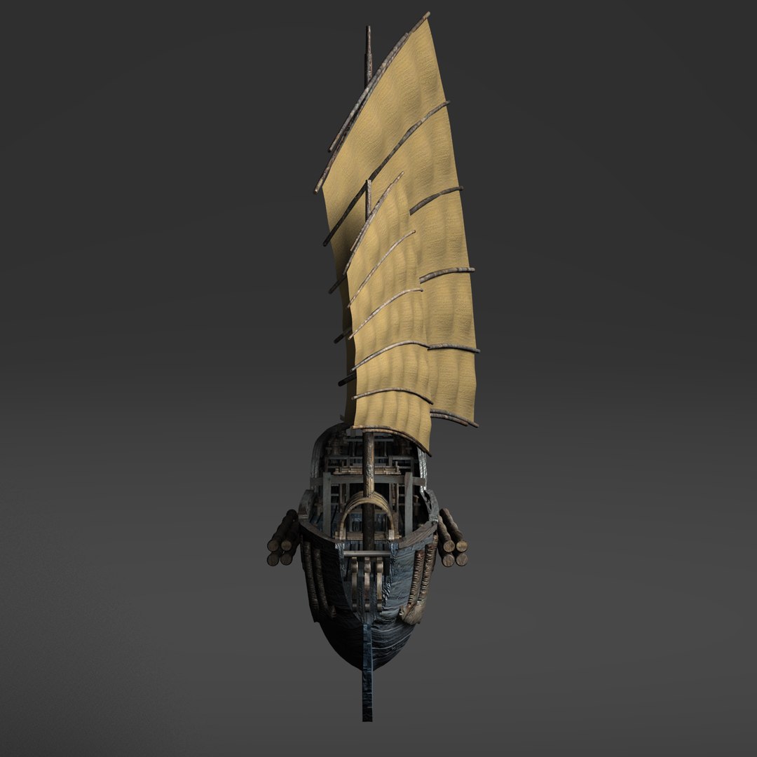 Chinese Junk Fishing Boat 3d Model