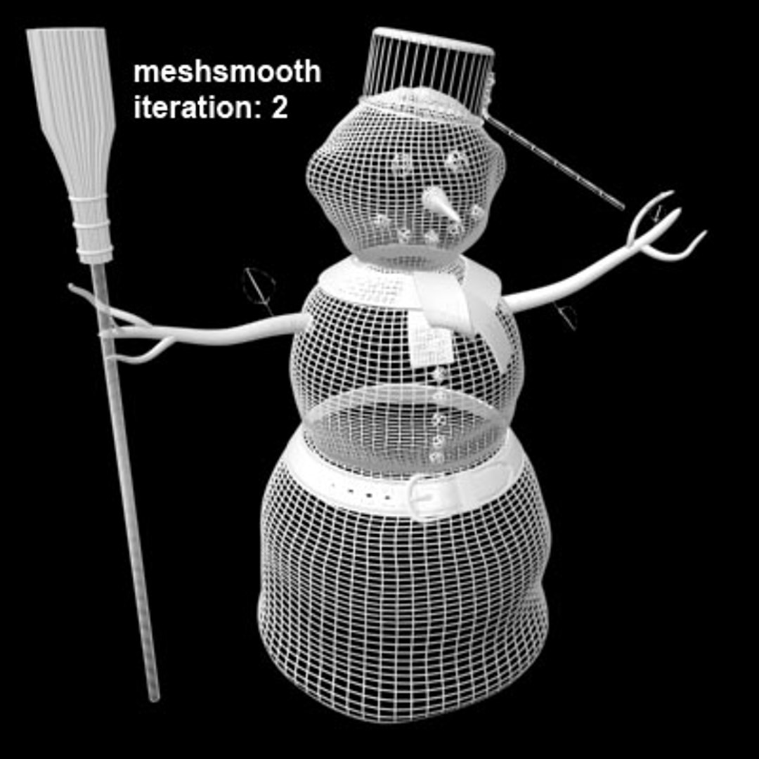 3d Realistic Snowman Snowgirl Model