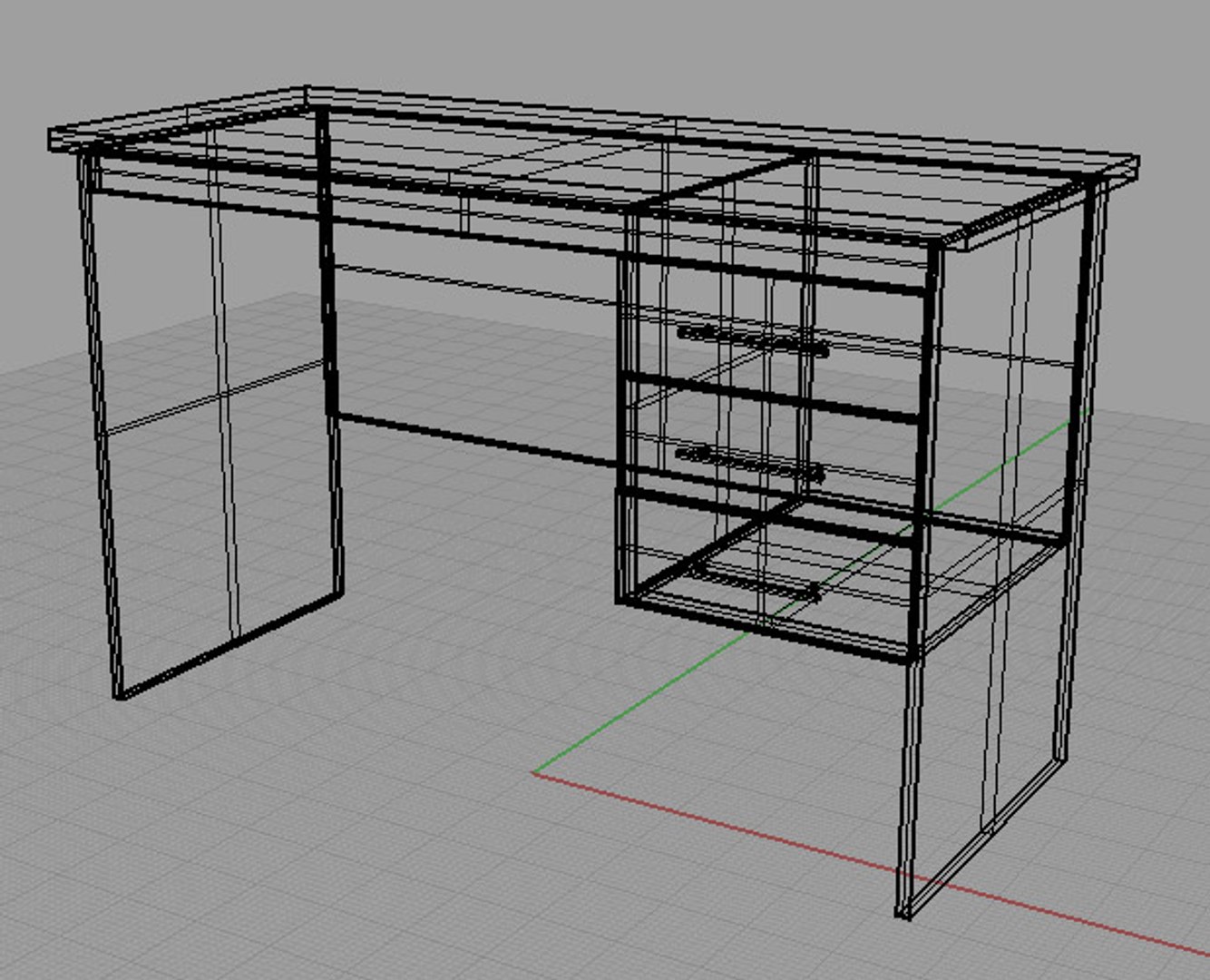 Modern Office Table 3d 3ds