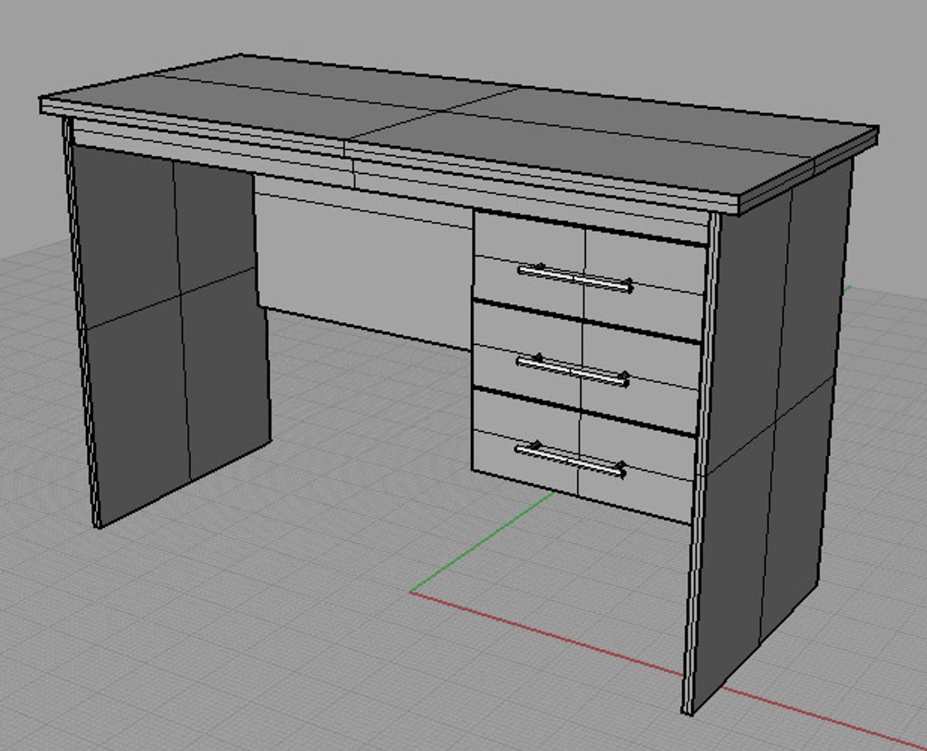 Modern Office Table 3d 3ds