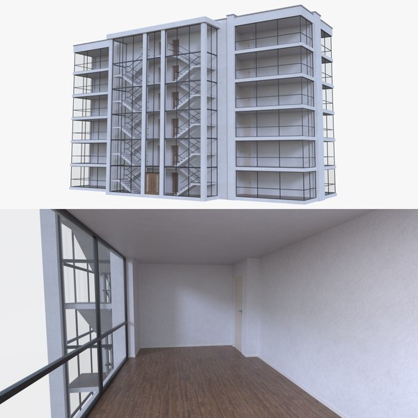 apartment interior buildings 3d fbx