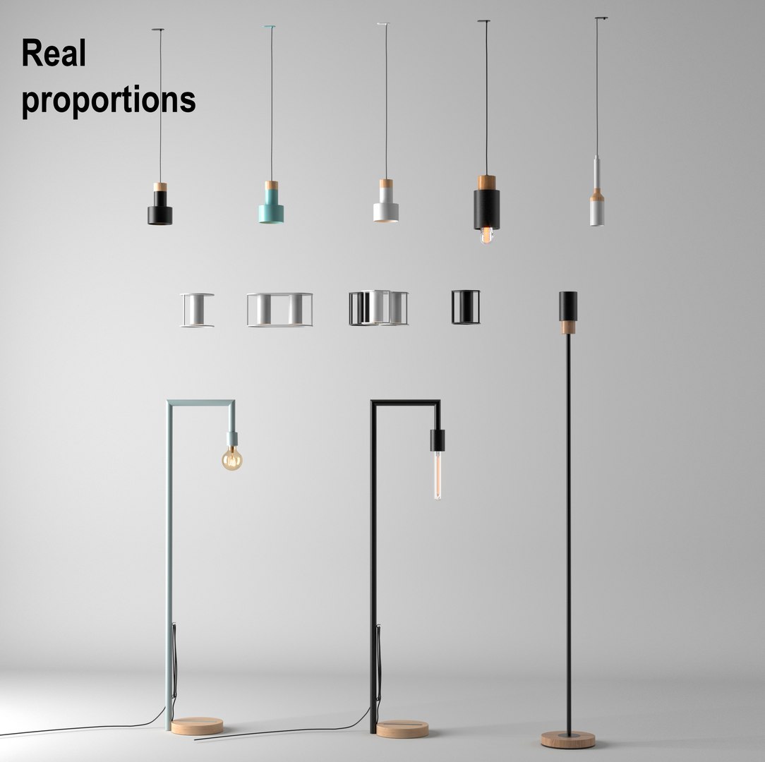 Set 12 Lamps Fild 3D Model - TurboSquid 1378937