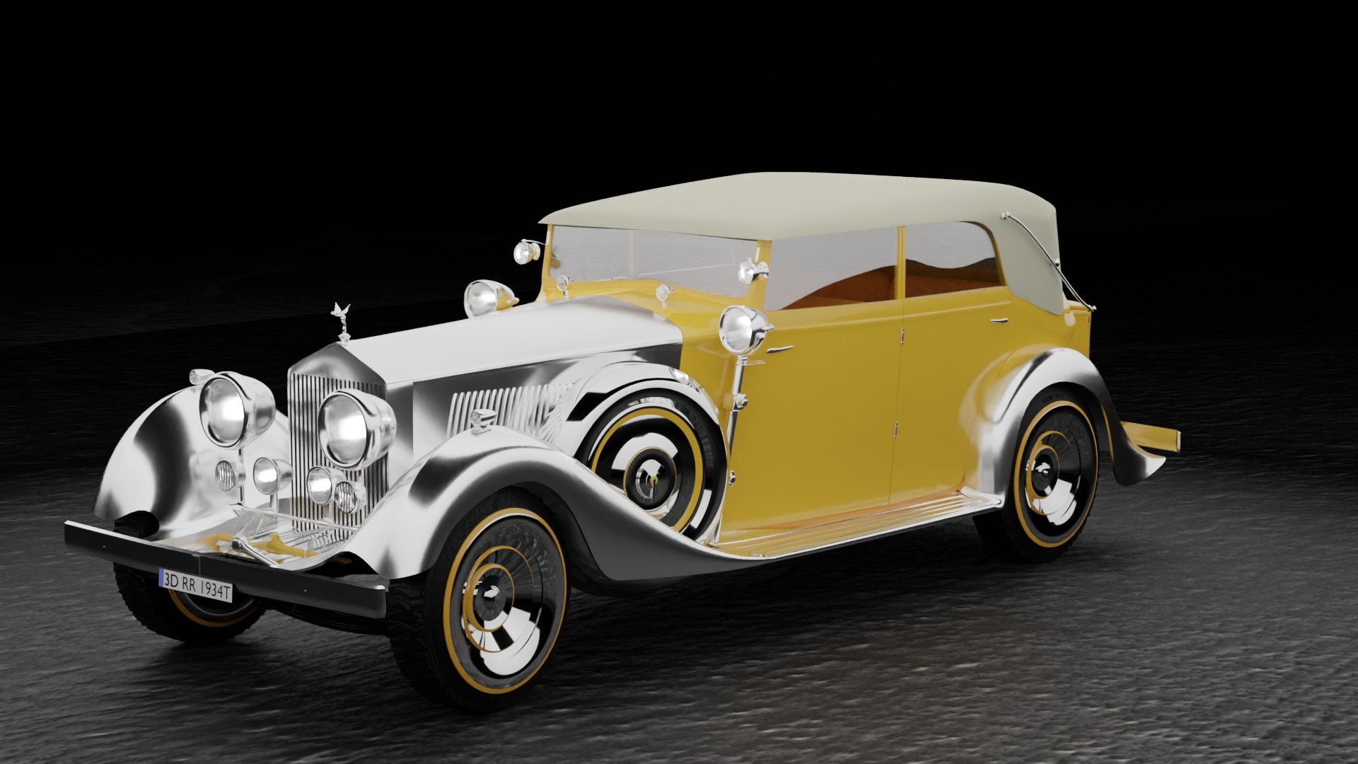 3D Rolls-Royce Torpedo cabriolet 1934 model - TurboSquid 2064377