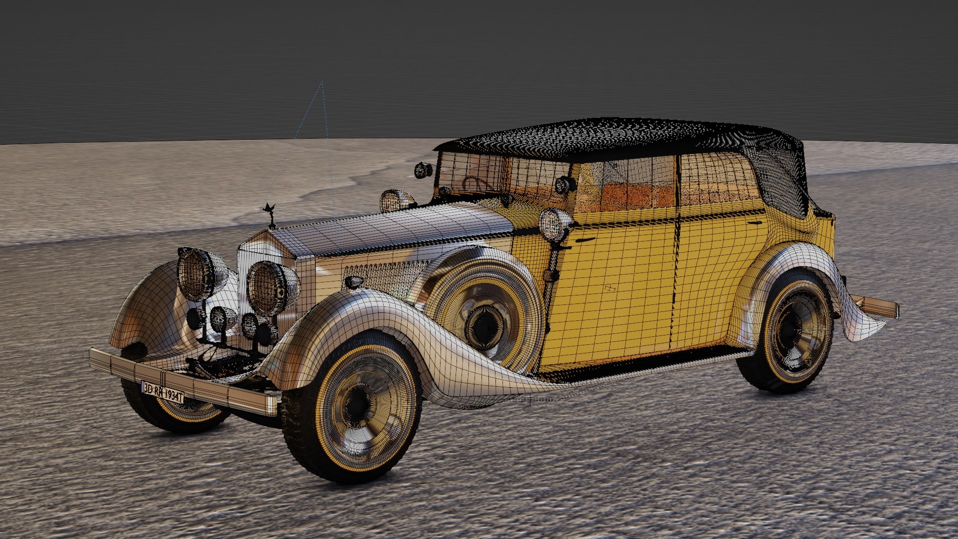3D Rolls-Royce Torpedo cabriolet 1934 model - TurboSquid 2064377