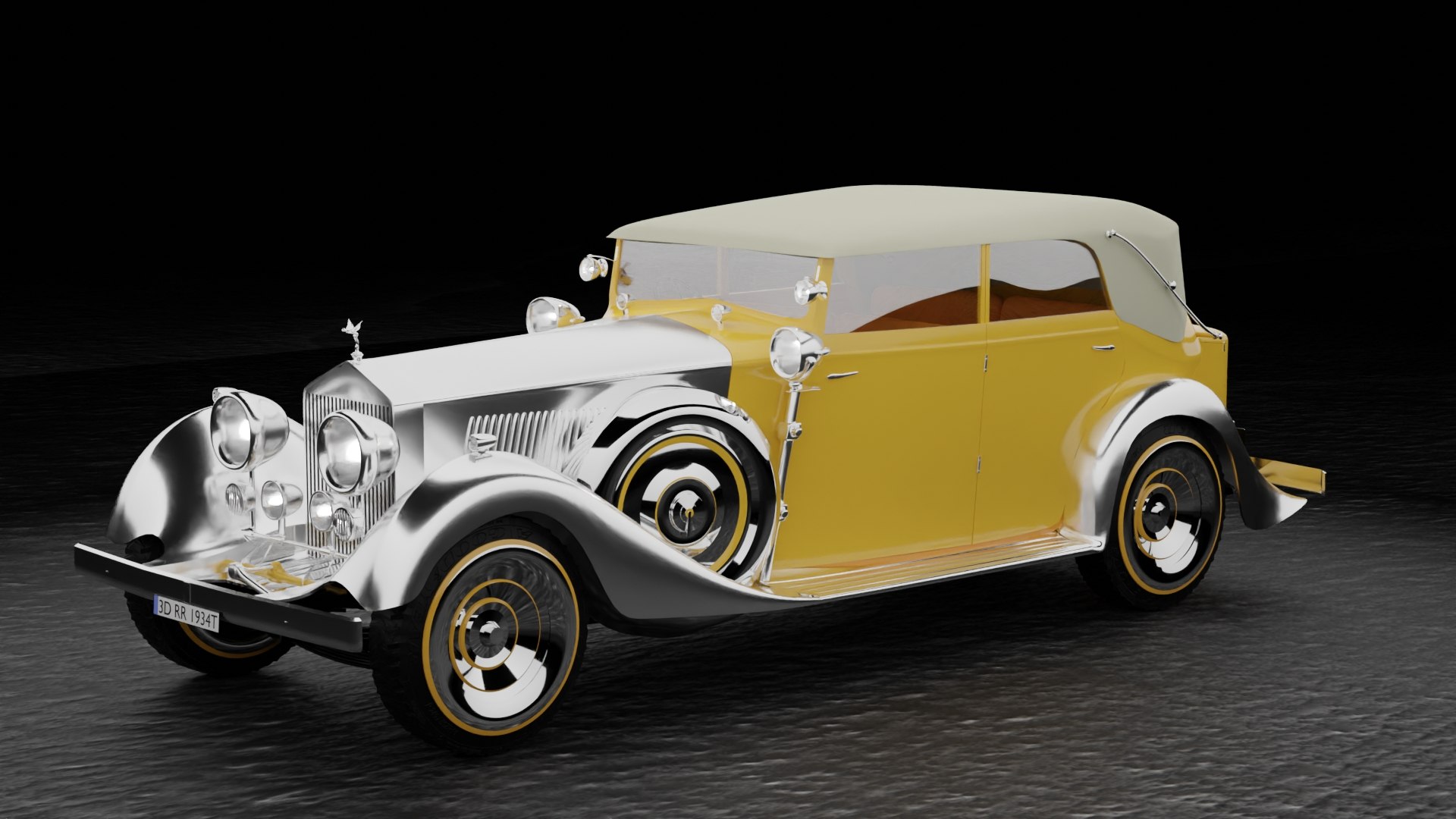 3D Rolls-Royce Torpedo cabriolet 1934 model - TurboSquid 2064377