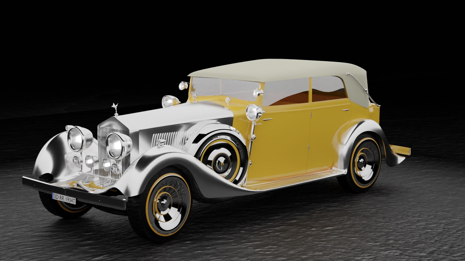 3D Rolls-Royce Torpedo cabriolet 1934 model - TurboSquid 2064377