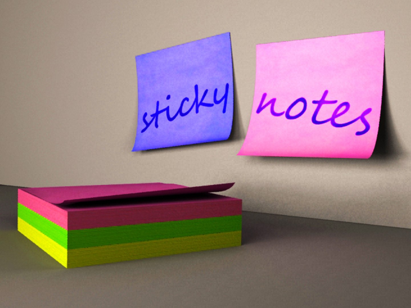 3d Model Sticky Notes