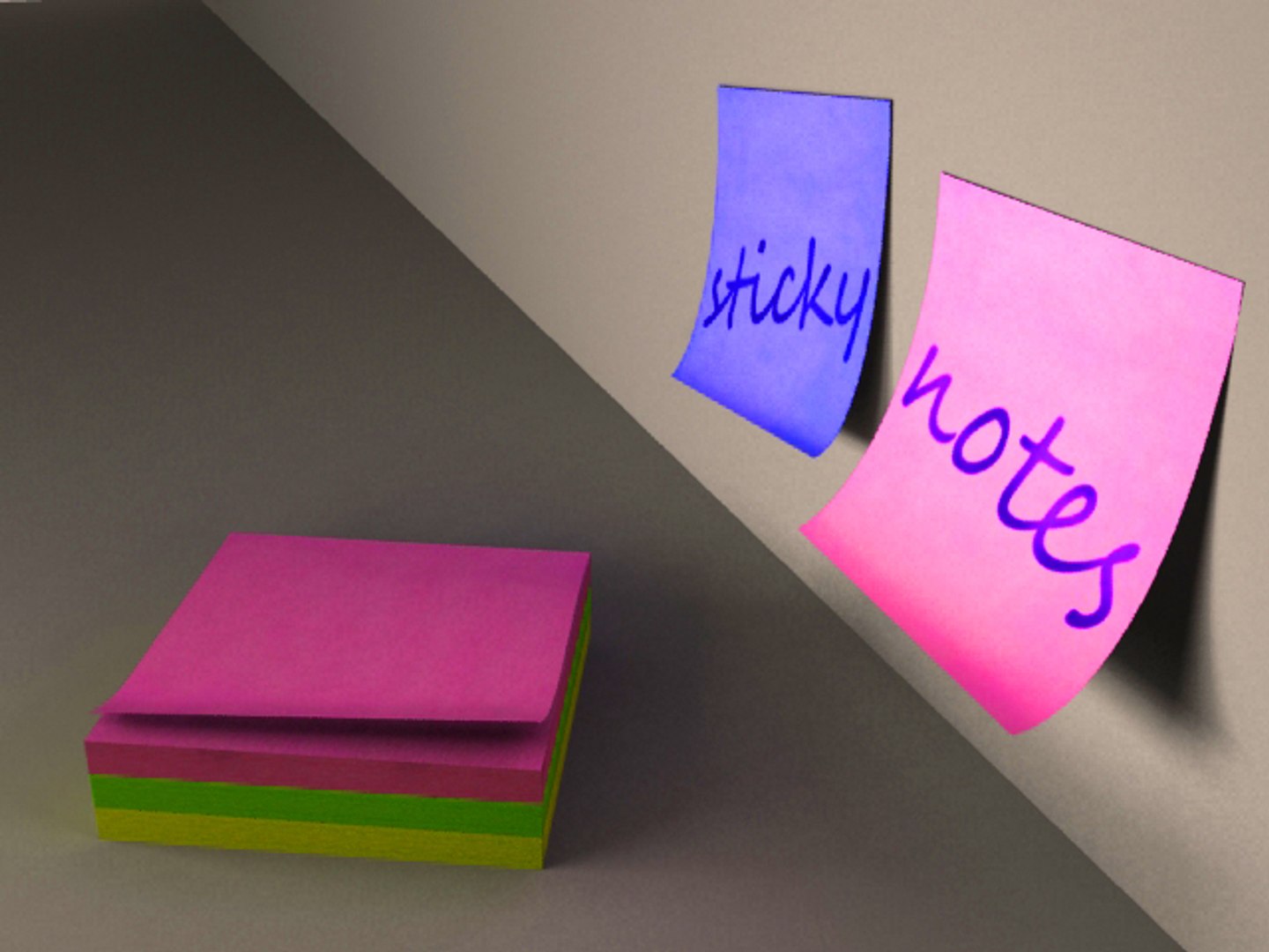3d Model Sticky Notes