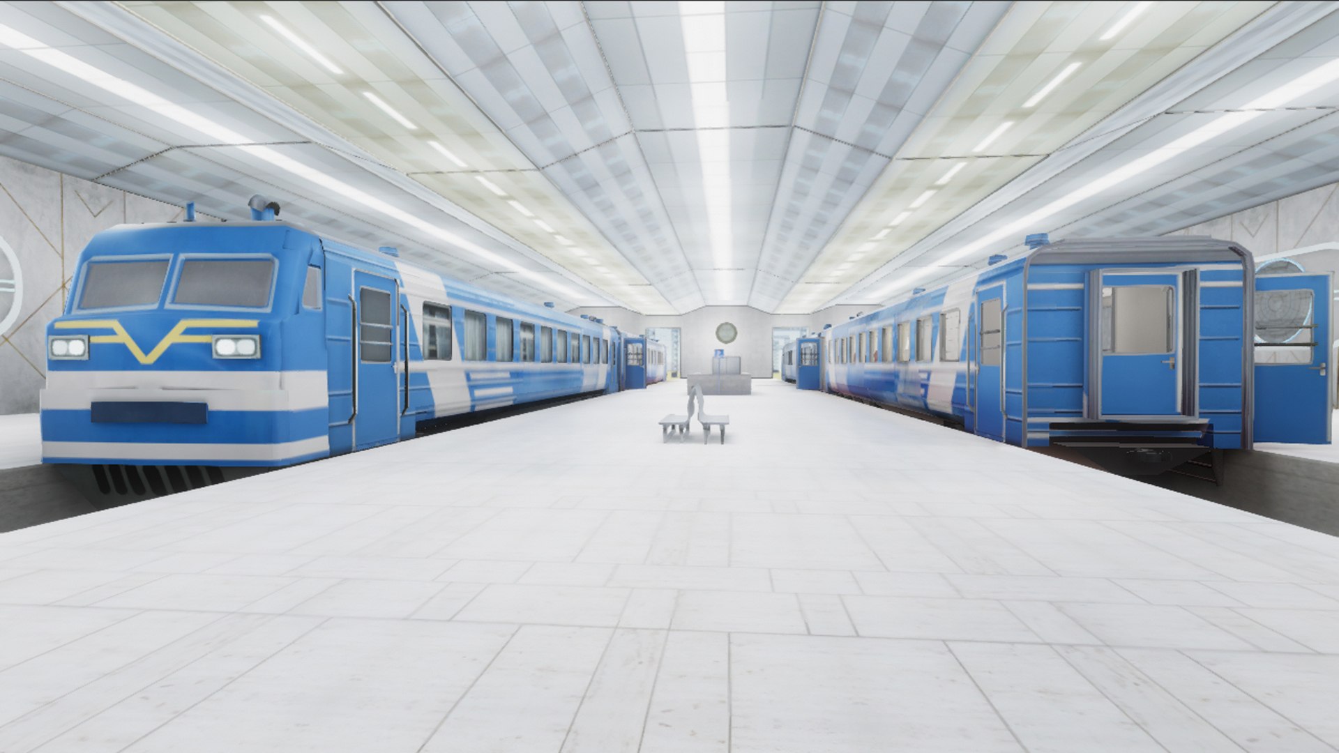 3D Subway Stations And Railway Trains Collection Model - TurboSquid 2388455