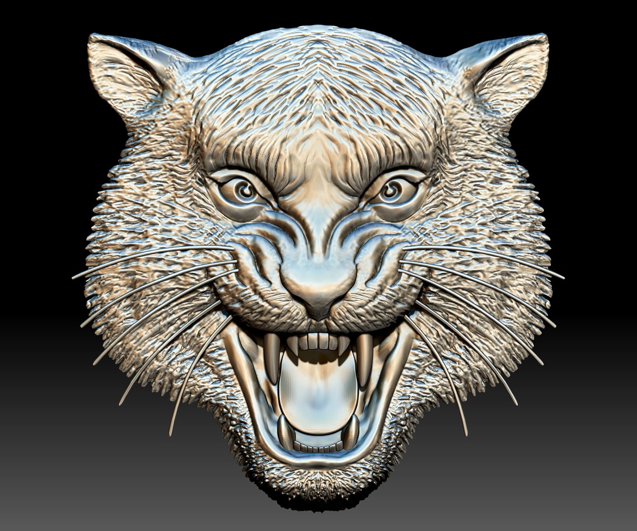 3D Tiger Head Stl File - TurboSquid 1548442