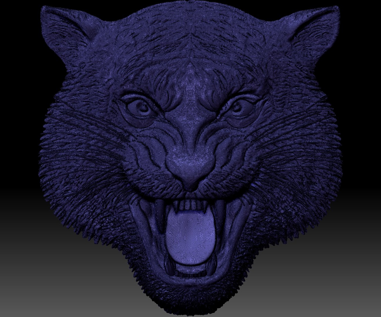 3D Tiger Head Stl File - TurboSquid 1548442