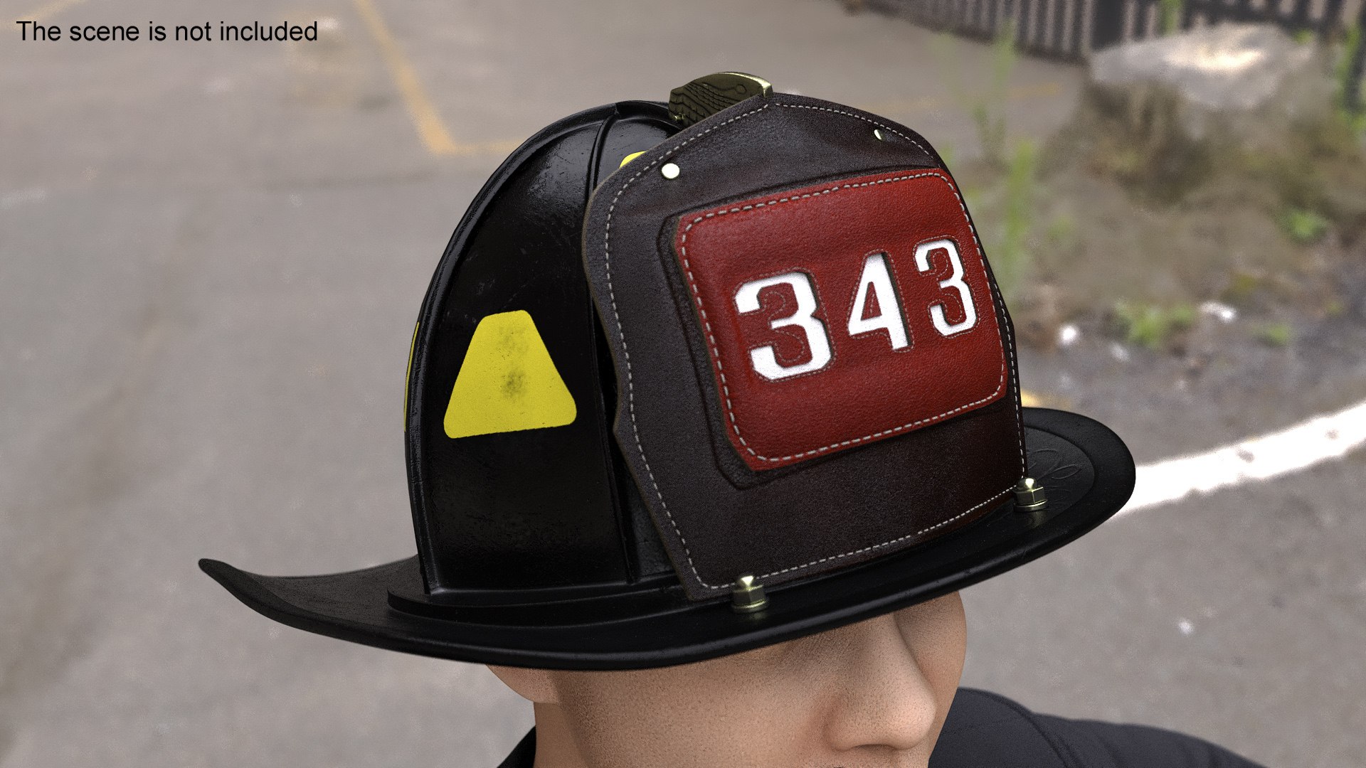 Firefighter Helmet With Number 343 3D Model - TurboSquid 2302680