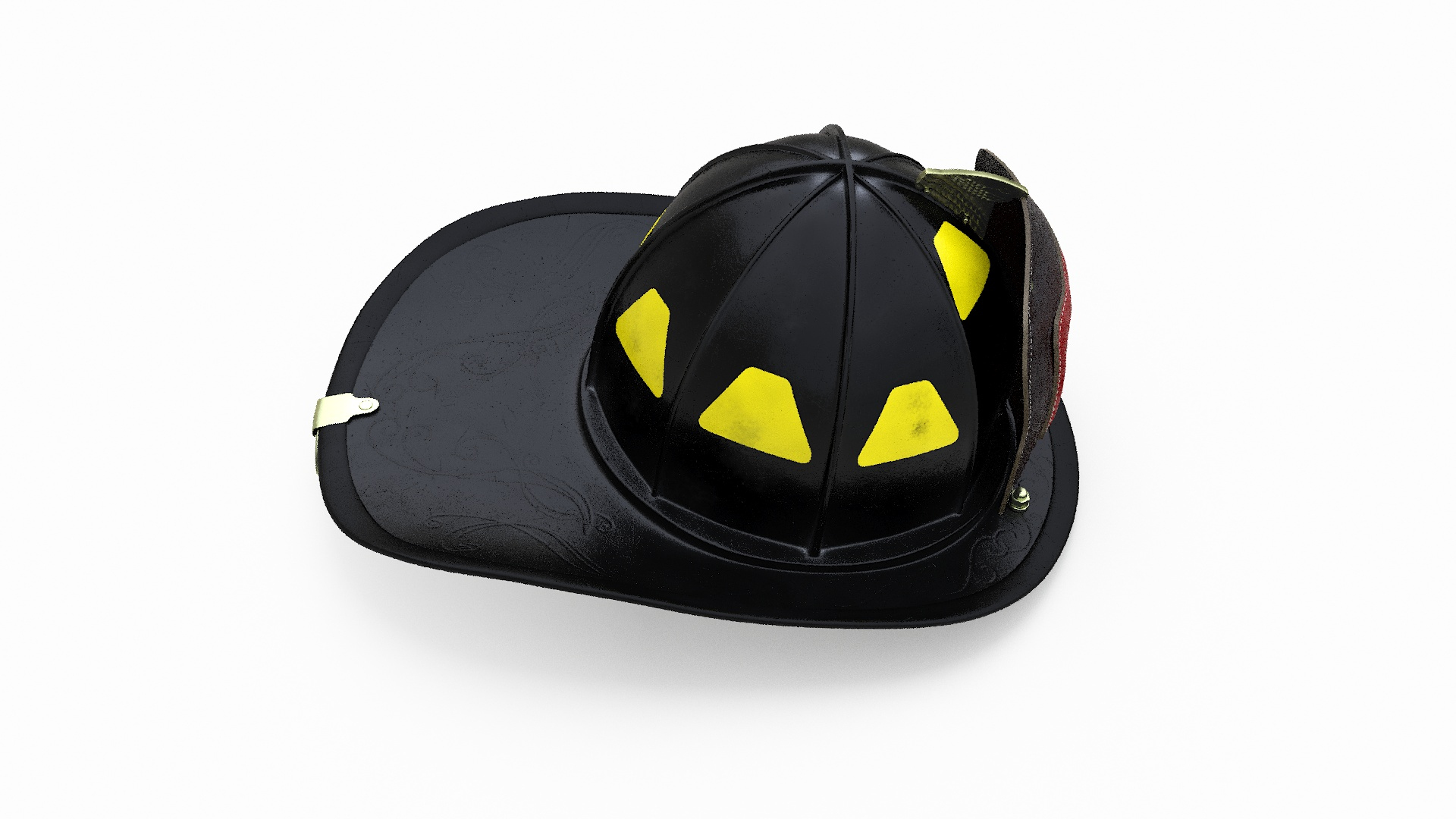 Firefighter Helmet With Number 343 3D Model - TurboSquid 2302680