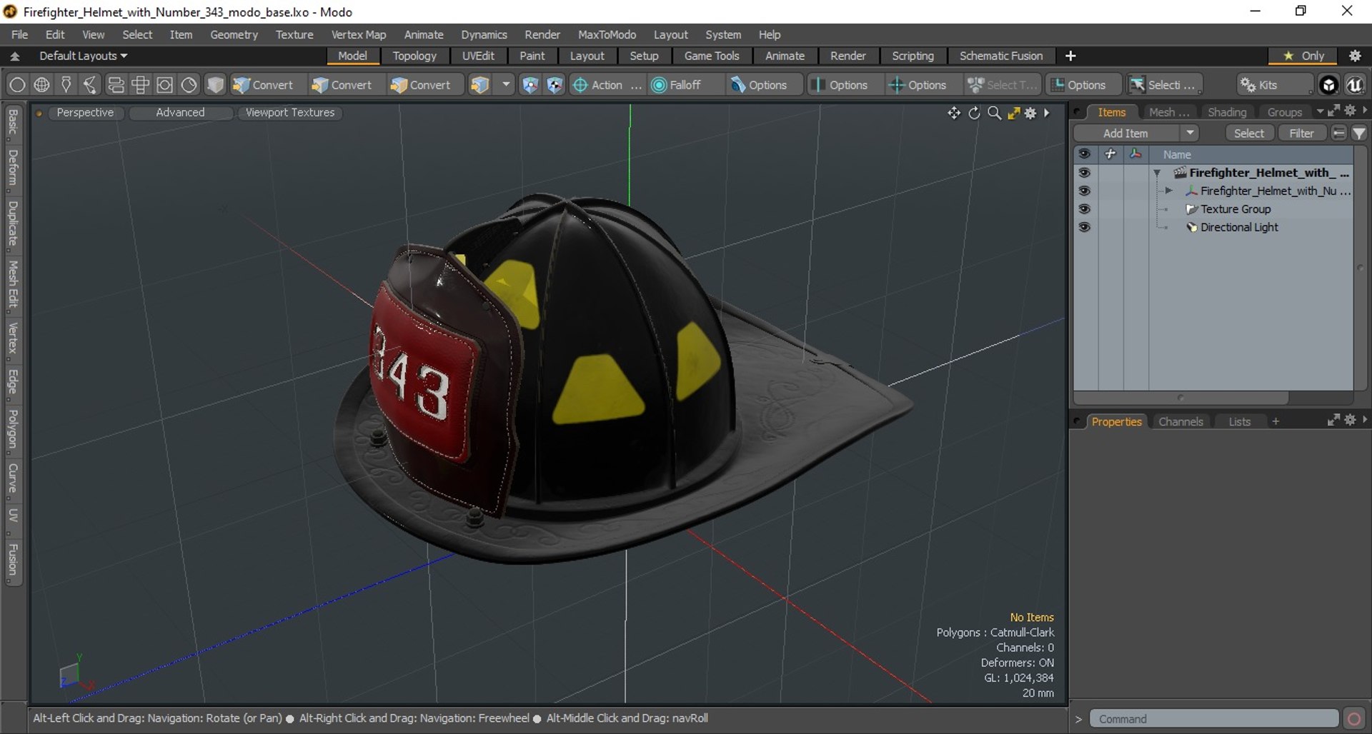 Firefighter Helmet With Number 343 3D Model - TurboSquid 2302680