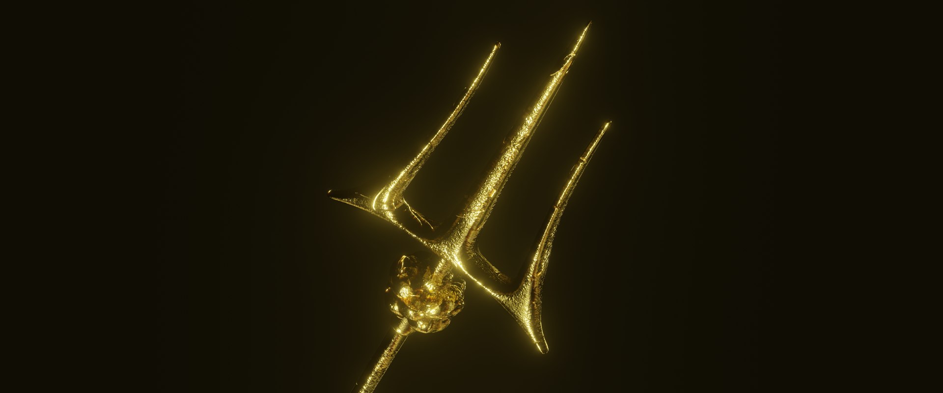 Shining Gold Trident 3D Model - TurboSquid 1998439