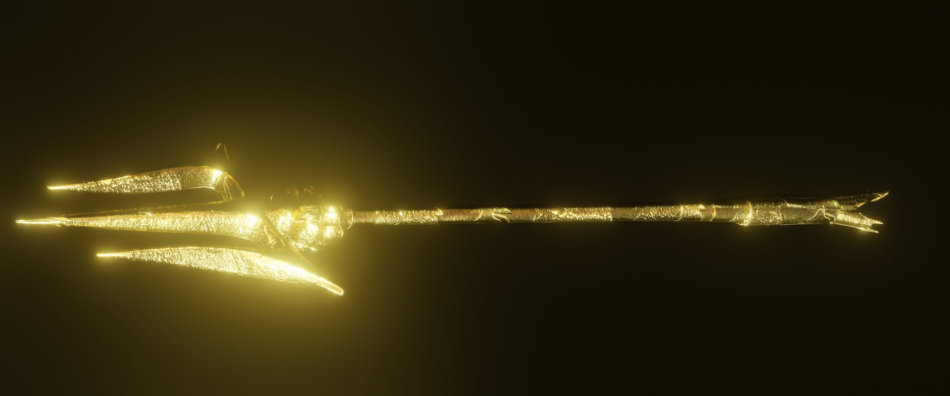 Shining Gold Trident 3D Model - TurboSquid 1998439