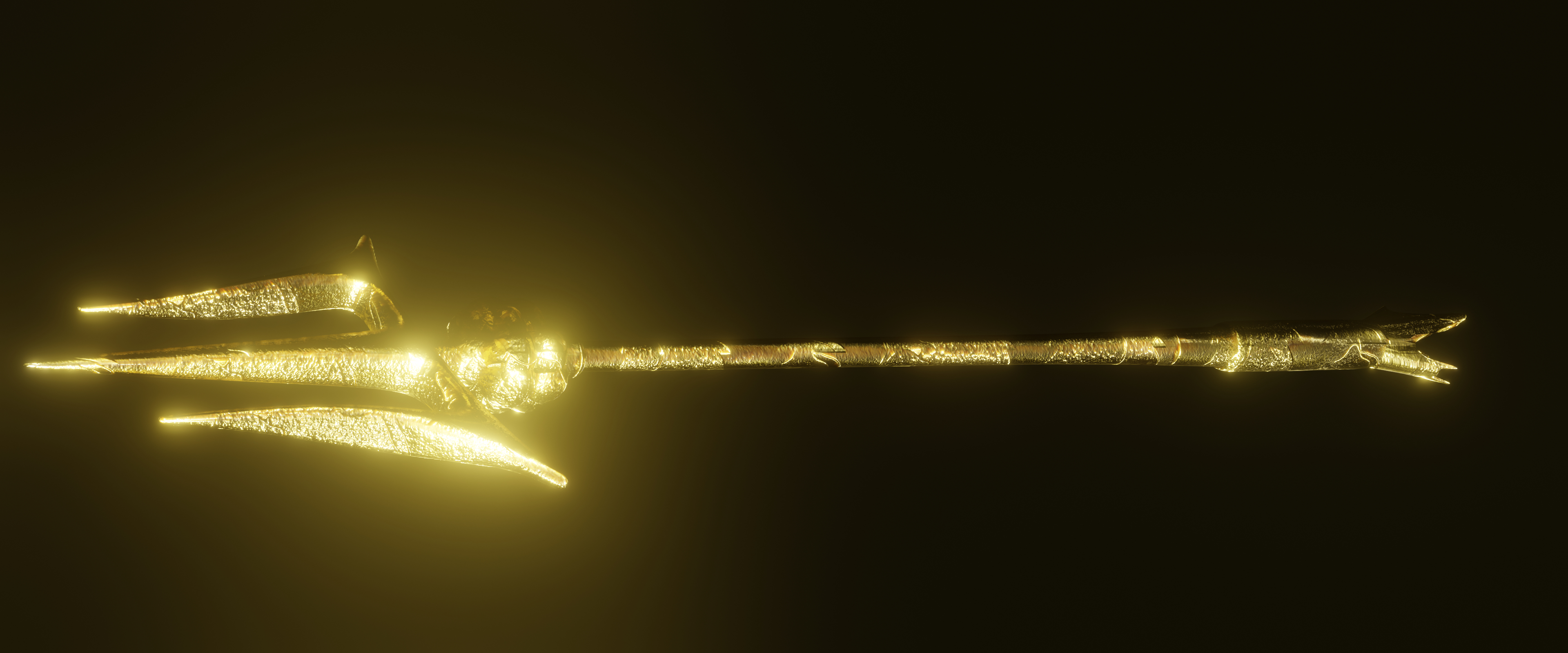 Shining Gold Trident 3D model - TurboSquid 1998439