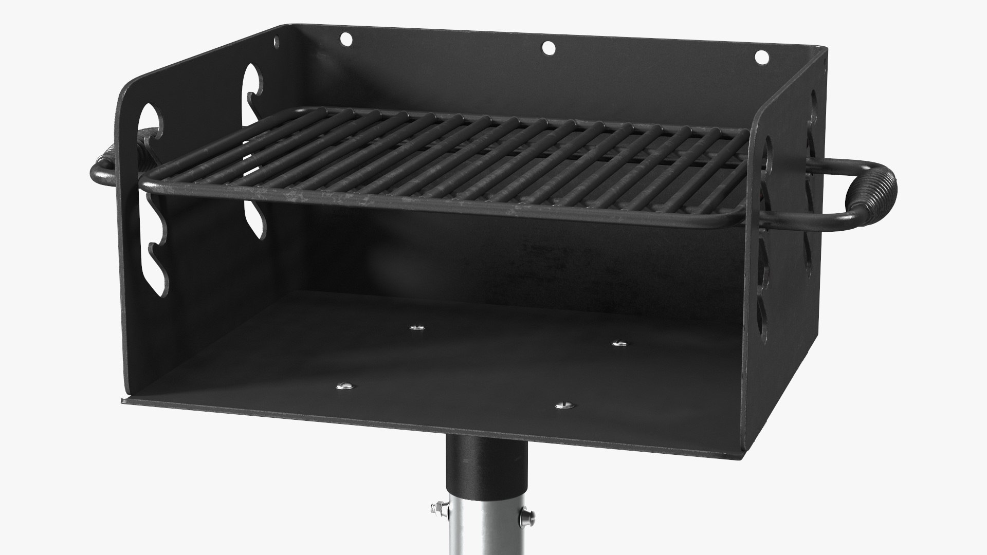 3D Steel Charcoal Park Grill model - TurboSquid 2063002