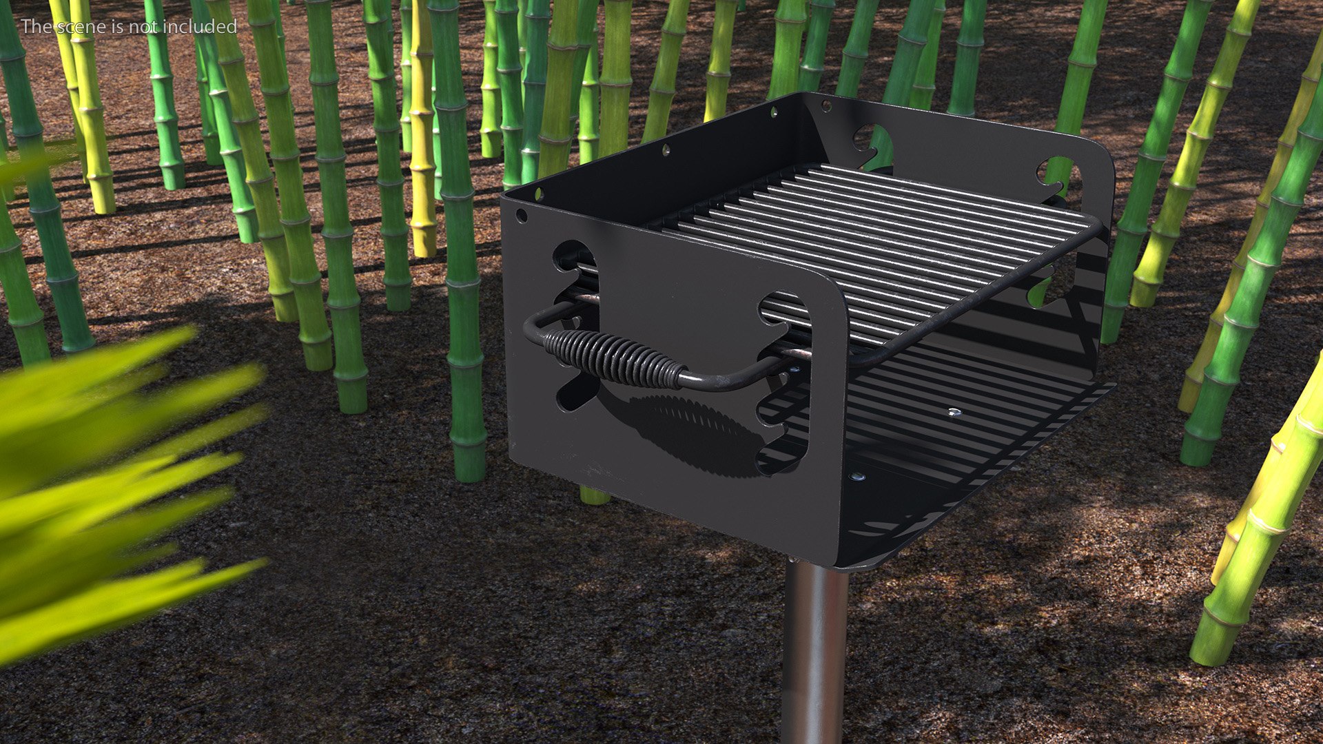 3D Steel Charcoal Park Grill Model - TurboSquid 2063002