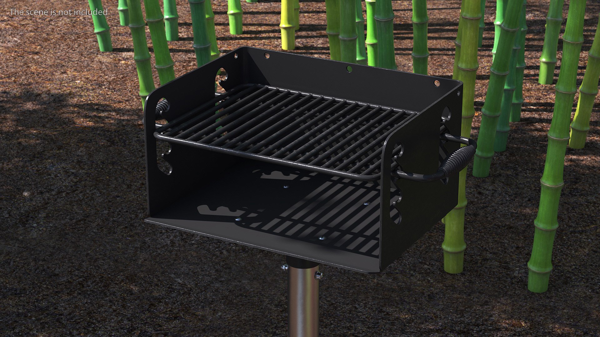 3D Steel Charcoal Park Grill Model - TurboSquid 2063002