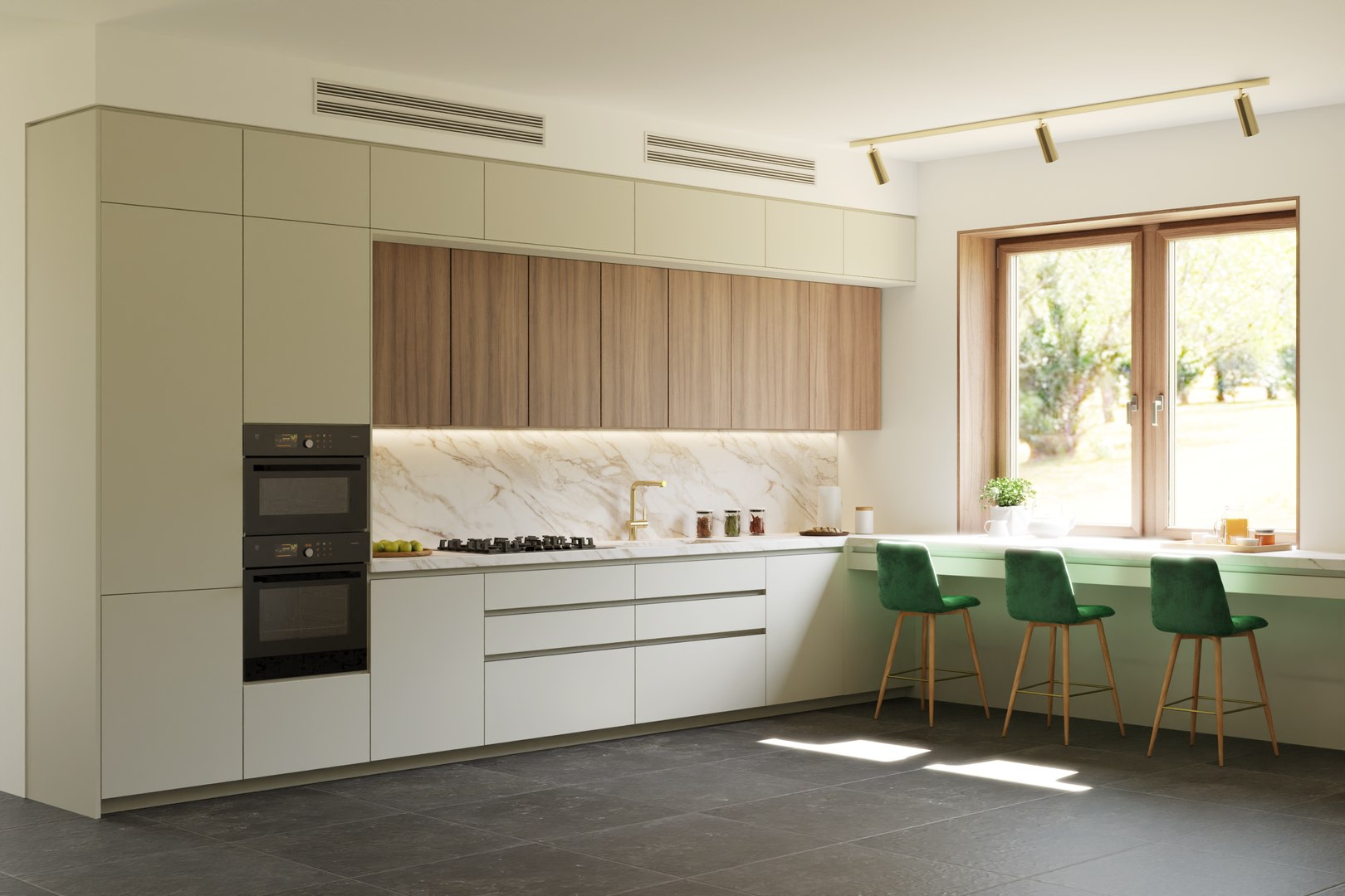 3D Modern L-Shape Kitchen 3D model model - TurboSquid 2045338