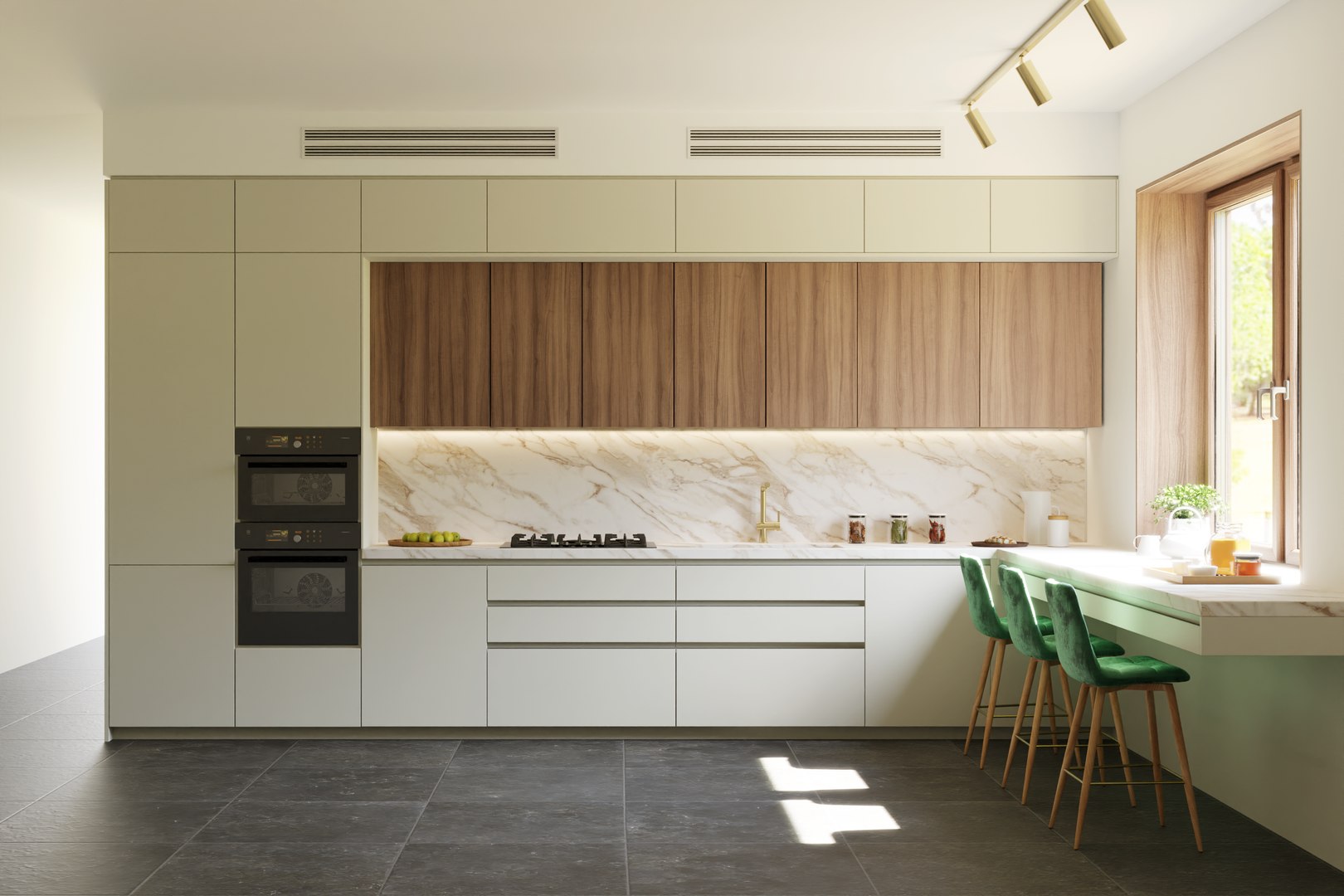 3D Modern L-Shape Kitchen 3D model model - TurboSquid 2045338