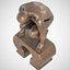 3d Model Modern Sculpture Crouching Man