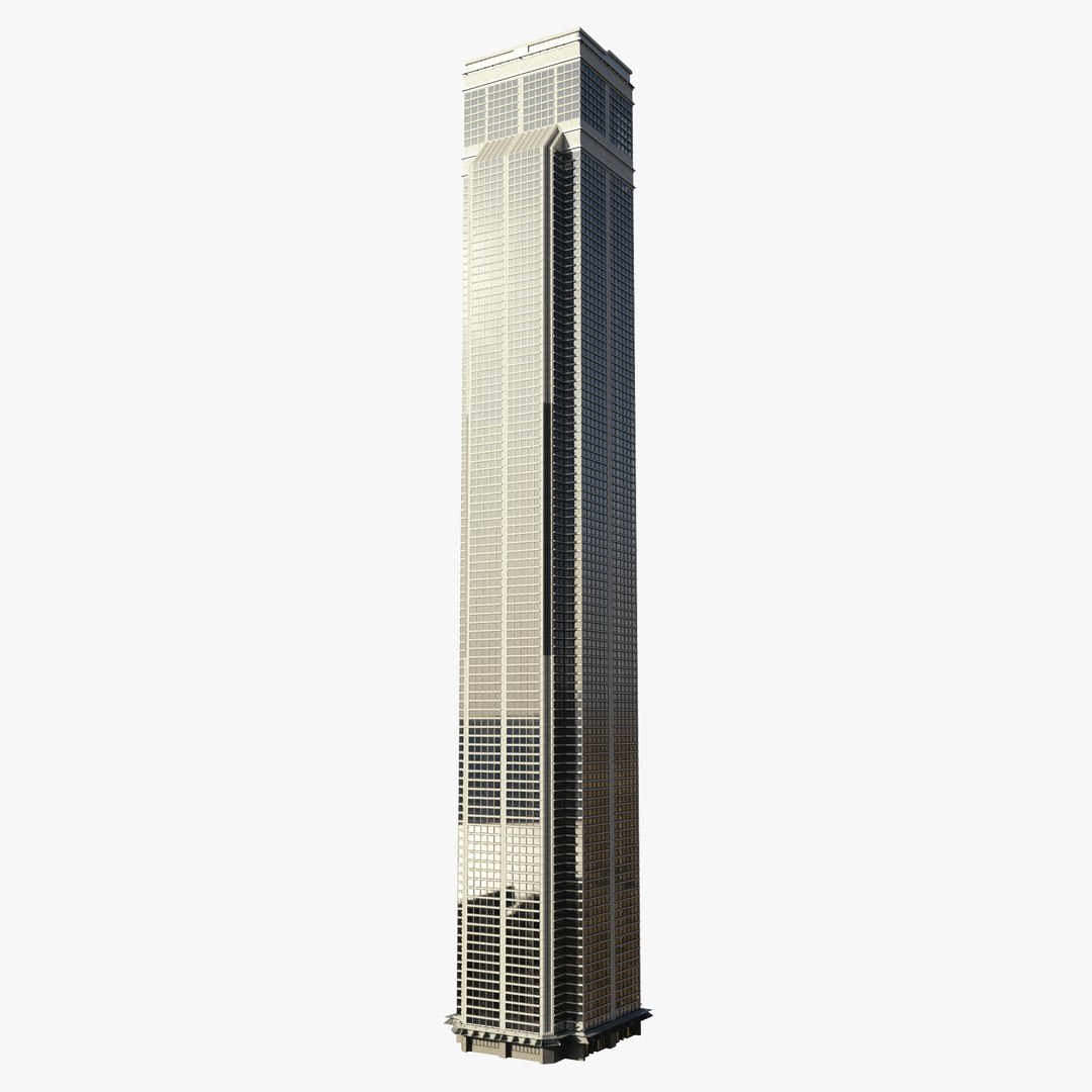 3D Model Building Skyscraper City Town Downtown Office Space Work ...