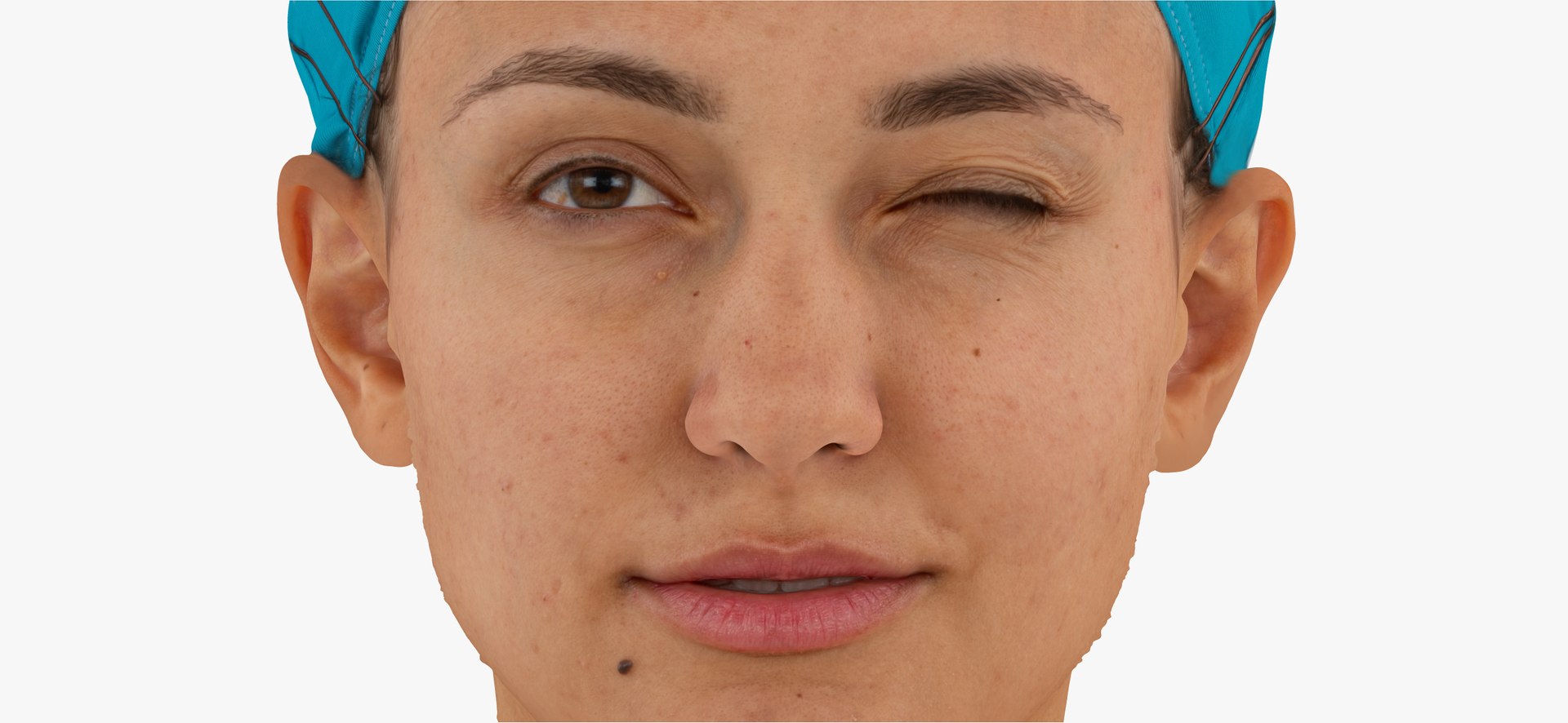 3D Joy Human Head Wink Left AU46 Clean Scan - TurboSquid 1723056