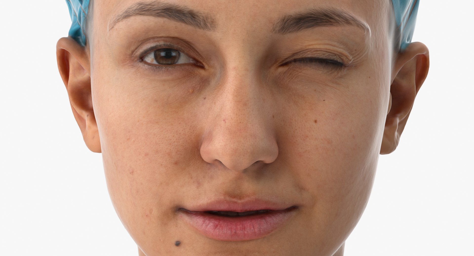 3D Joy Human Head Wink Left AU46 Clean Scan - TurboSquid 1723056