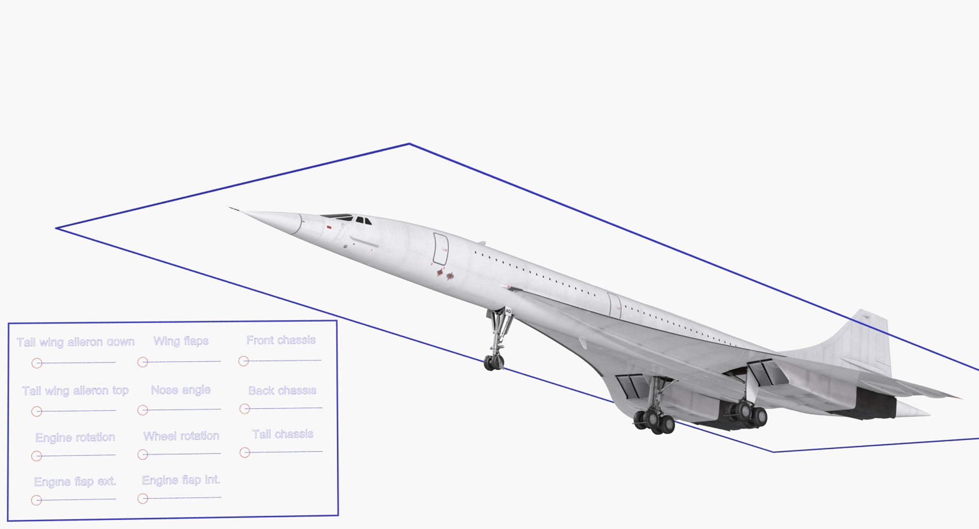 Concorde Supersonic Passenger Jet 3d Model