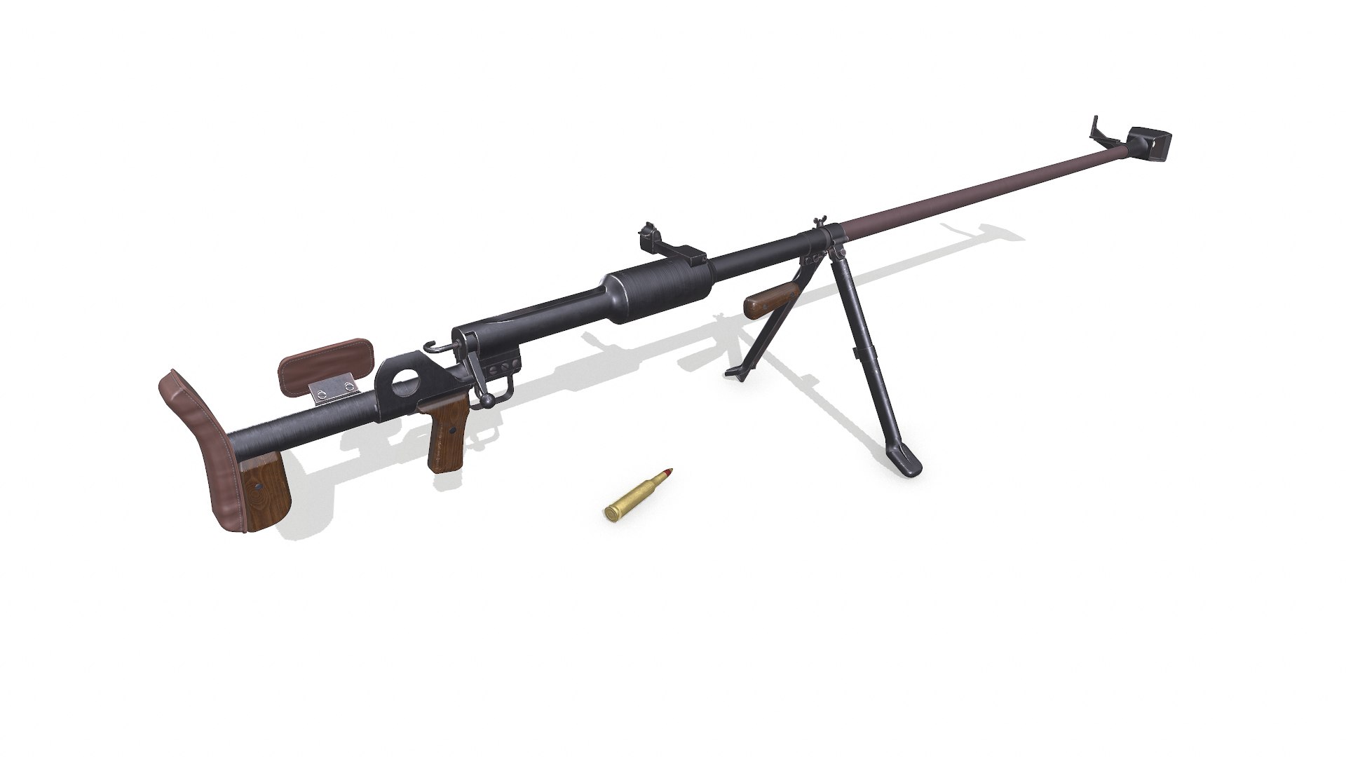 PTDR 41 Anti Tank Rifle Low-poly PBR 3D Model - TurboSquid 2342385